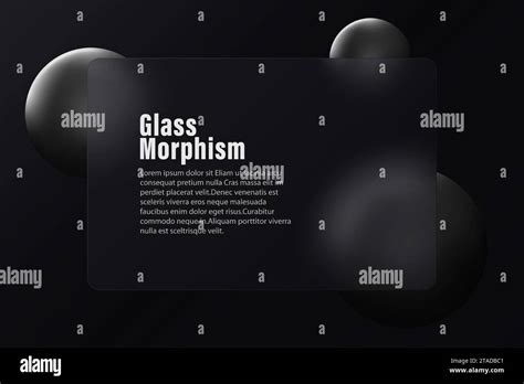 Glass Morphism Style Rectangular Glass Banner Or Bank Card With