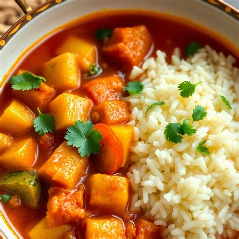 Spiced Vegetable Curry With Rice Recipe Cookaifood