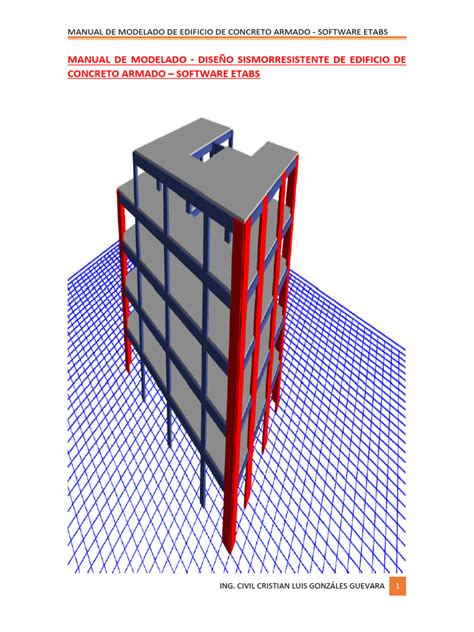 Manual De Modelado Diseño Sismorresistente De Edificio De Concreto Armado Software Etabs