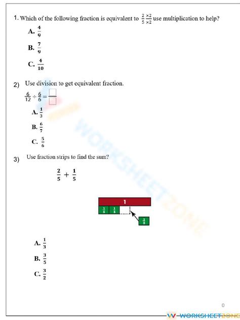Fractions Worksheet