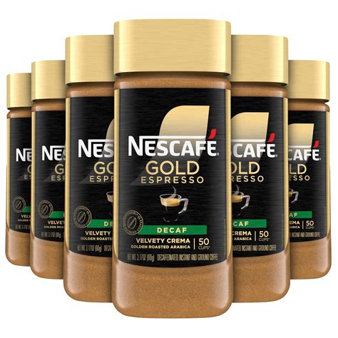 6 Pack NescafÉ Gold Decaf Espresso Instant Coffee 317 Oz