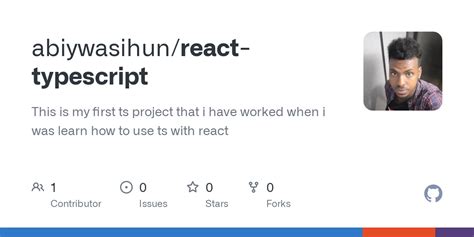 Github Abiywasihunreact Typescript This Is My First Ts Project That