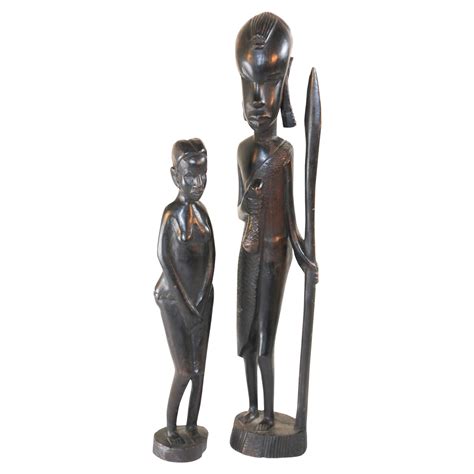 Hand Carved Colonial African Statues From Ghana At 1stdibs