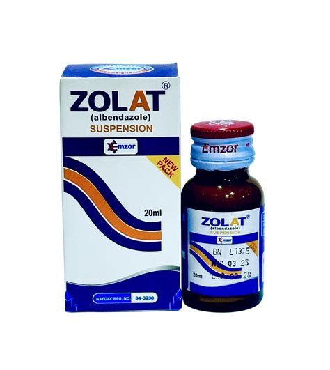 Zolat Suspension Albenedazole X20ml Medecify