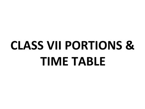 Class Vii Charans Group Of Educational Institutions