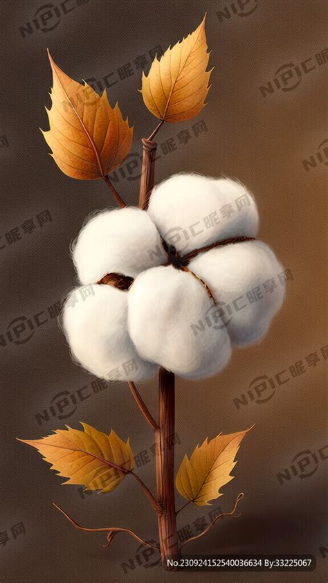 Ai创作图棉花 可爱 丰收 秋季 昵图网