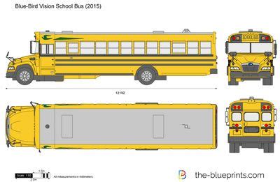 Blue Bird Vision School Bus Blue Bird School Bus Dimensions Blue