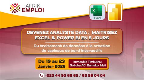 Data Analyst Excel And Power Bi Afrik Emploi
