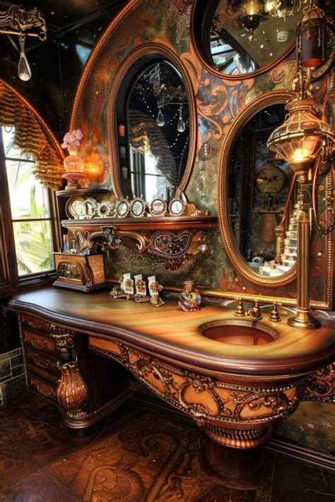 Steampunk Bathroom Design Steampunk Bathroom Decor Steampunk
