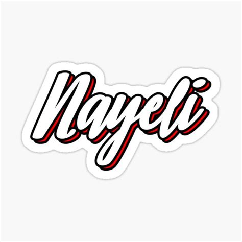 Pegatina «nombre De Nayeli Diseño De Letras A Mano De Sulies Redbubble
