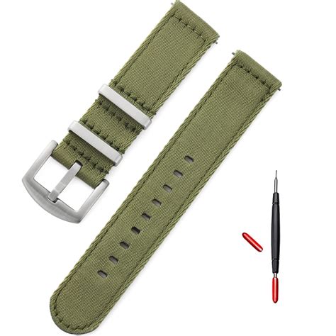 Watchdives Nylon Watch Band 22mm Fast Release Watch Band