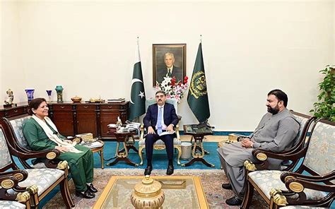 Caretaker Finance Minister Shamshad Akhtar Called On Caretaker Prime Minister Anwaar Ul Haq