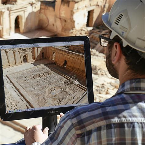 Engineer Analyzing Historic Structure With Etabs Premium Ai Generated