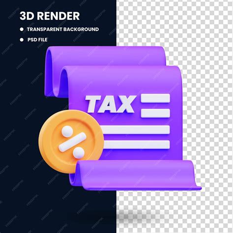 Premium Psd Tax Deduction Business 3d Illustration Rendering