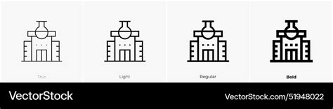 Lab Icon Thin Light Regular And Bold Style Design Vector Image