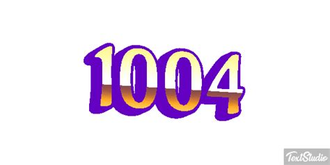 1004 Number Animated  Logo Designs