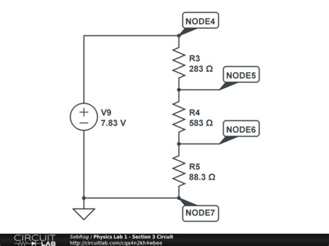 Physics Lab Section Circuit CircuitLab
