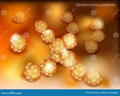 Pathogen Streptococcus Pyogenes Under Microscopic View Detailed Visualization Of Streptococcus