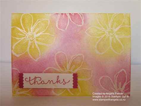 Emboss Resist Flower Note Card
