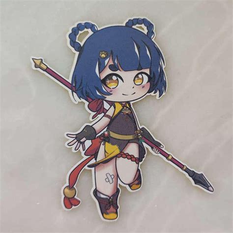 Chibi Xiangling Genshin Impact Sticker Fan Made Etsy