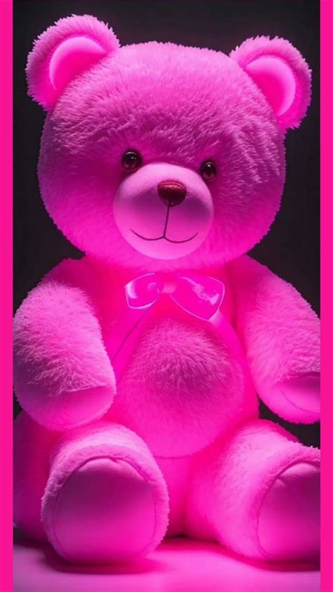 Cute Pink Teddy Bear With Glasses Billeder Pink Wallpaper Iphone