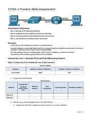 Practice Assessment Docx CCNA 1 Practice Skills Assessment Assessment
