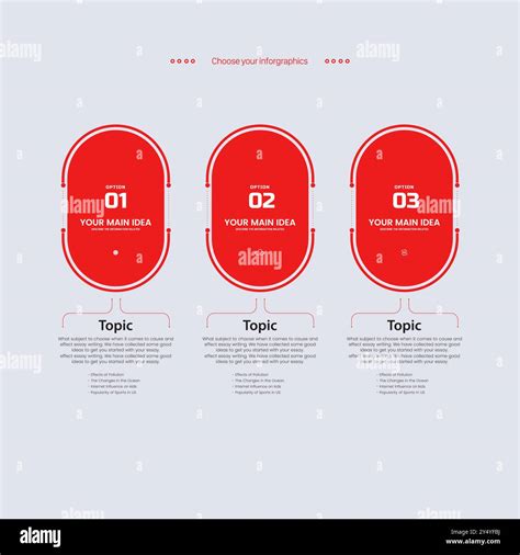 3 Red Options Of Infographic Templates Design Three Red Infographics