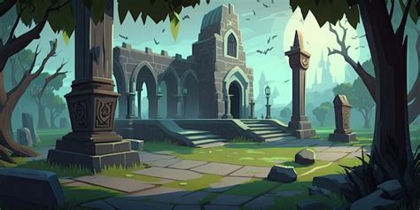 Ambiente De Fundo Do Parque Da Cidade 2d Para Um Jogo Móvel De Arena De