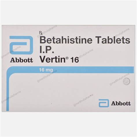 Vertin 16 Tablet 15 Tab Strip Medihub Pharma