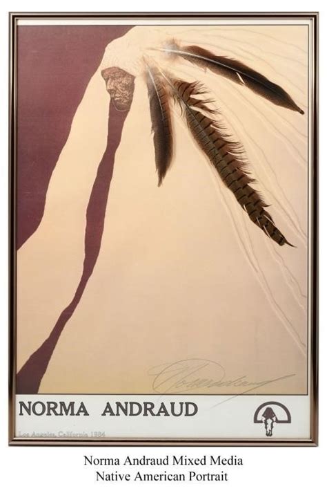 Norma Andraud Norma Andraud Mixed Media Native American Portrait 1984 Mutualart