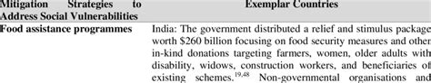 Mitigation Strategies To Address Social Vulnerabilities And Exemplar Download Scientific