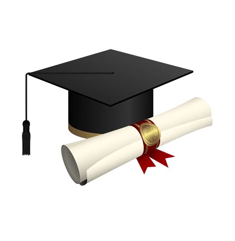 ¡descarga El Vector Libre De Regalías Birrete Y Diploma De Graduación