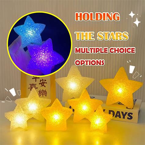 8cm Star Handheld Led Light Cute Star Shaped Night Light Anti Slip Band Light Lamp For Dance