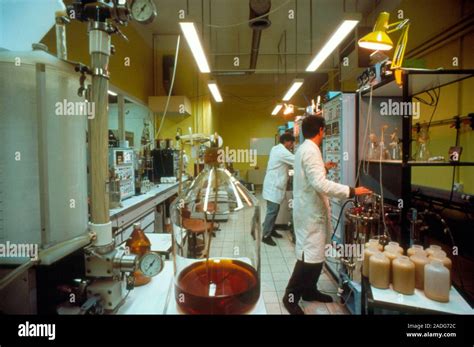 Scientist Working In A Fermentation Laboratory Used To Develop Genetically Engineered Cultures