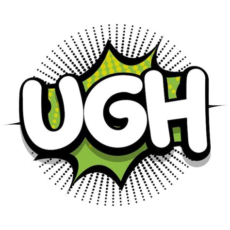 Premium Vector Ugh Comic Book Explosion Bubble Vector Illustration