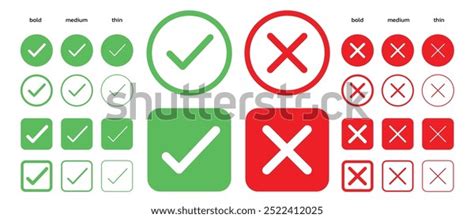 Check Mark Icon Illustrate Right Wrong Stock Vector Royalty Free Shutterstock