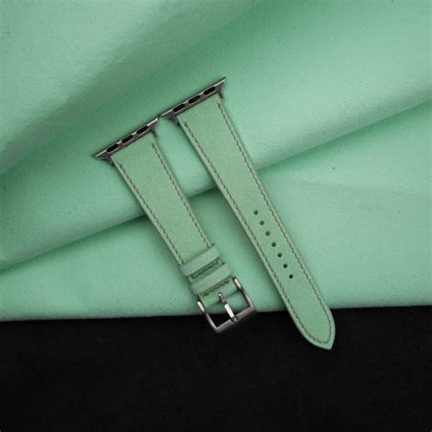 Mint Alcantara Apple Watch Band Handdn Bespoke Watchstraps