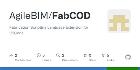 GitHub AgileBIM FabCOD Fabrication Scripting Language Extension For VSCode