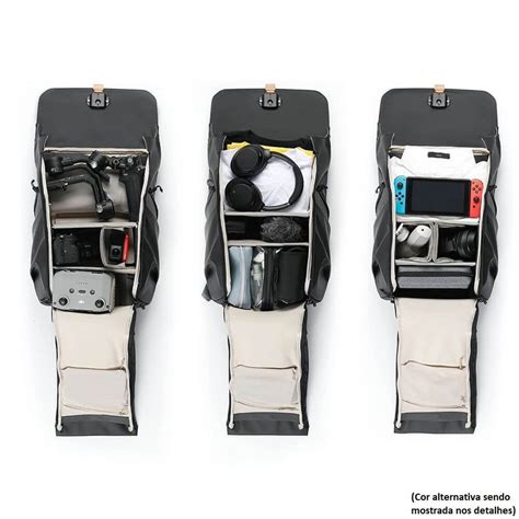 Mochila Para Câmeras E Drones Pgytech Onego Cor Cinza