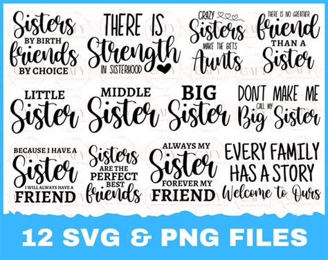 Sister Svg Bundle Sisterhood Sisters Forever My Bestfriend Etsy Australia