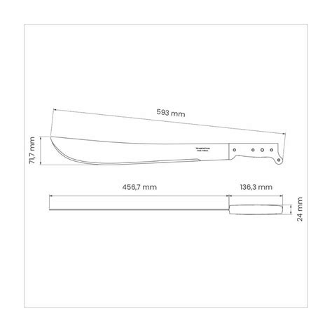 Facão Tramontina Lamina De Aço Carbono Preto 18 Webcontinental