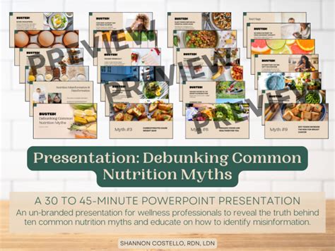 Presentation On Debunking Common Nutrition Myths Busting Ten Nutrition Myths Well Resourced