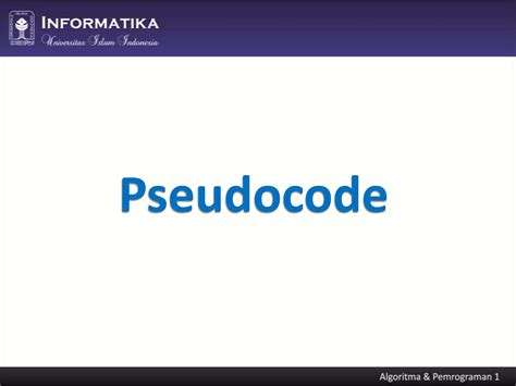 Algoritma Dan Pemrograman C Pseudocode And Flowchart Pdf