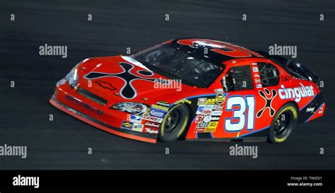 Jeff Burton Drives The Cingular Wireless Chevrolet Through Turn Four In The Bank Of America 500