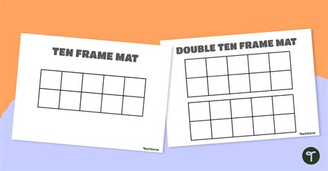 Tens Frame Mats Single And Double Teach Starter