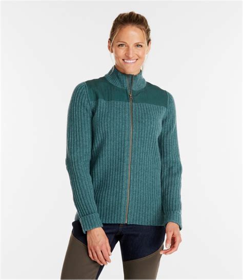 Womens Commando Sweater Full Zip Hunting At Llbean