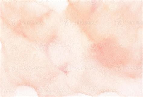 Watercolor Pastel Peach Color Background Texture Light Cream Color Stains On Paper Hand