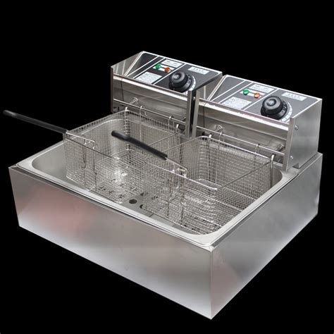 厂家直销 电炸炉 商用单缸双筛炸炉 油炸炉加厚薯条炸鸡 电炸锅 阿里巴巴