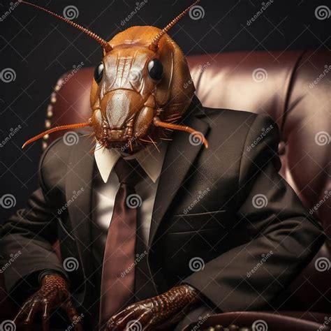Cockroach In Suit And Tie Stock Illustration Illustration Of Office
