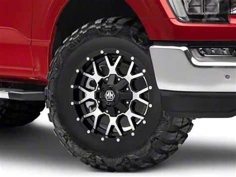 Mayhem Wheels F 150 Warrior Black Machined 6 Lug Wheel 18x9 18mm